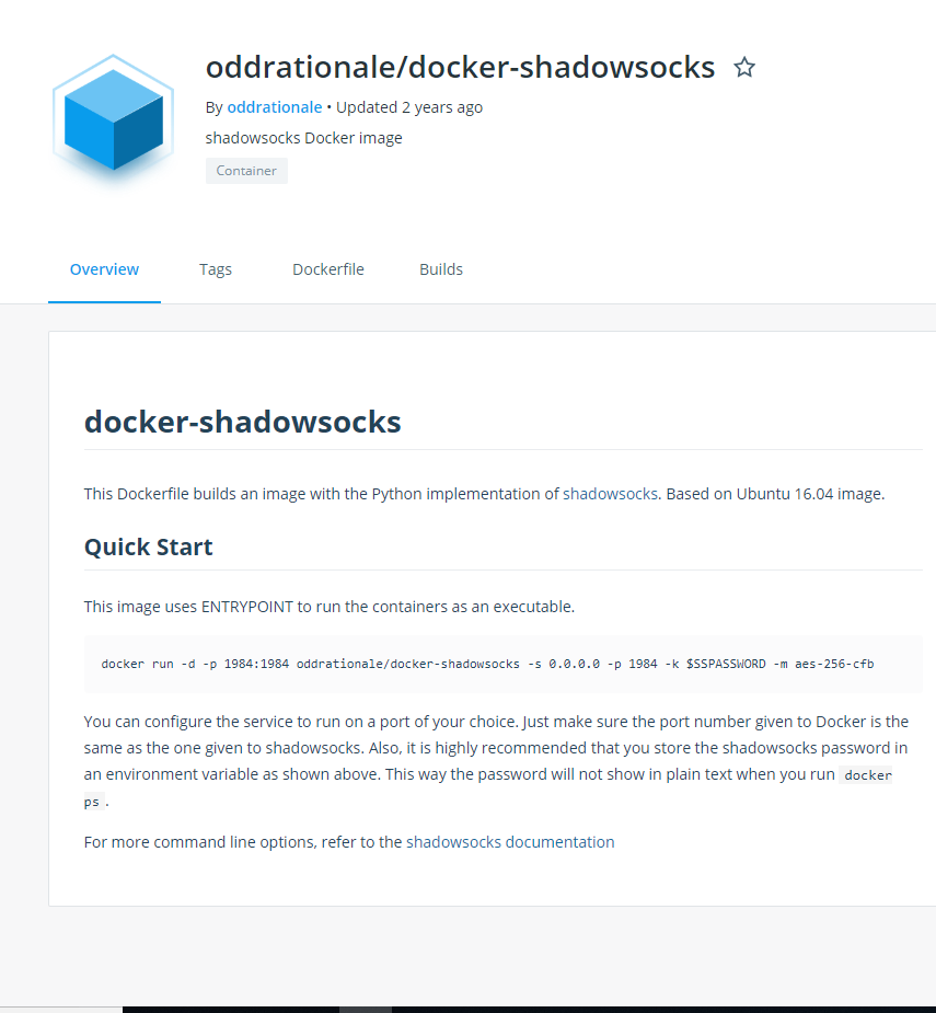 linux docker Shadowsocks 常规操作 | ฅ՞•ﻌ•՞ฅ